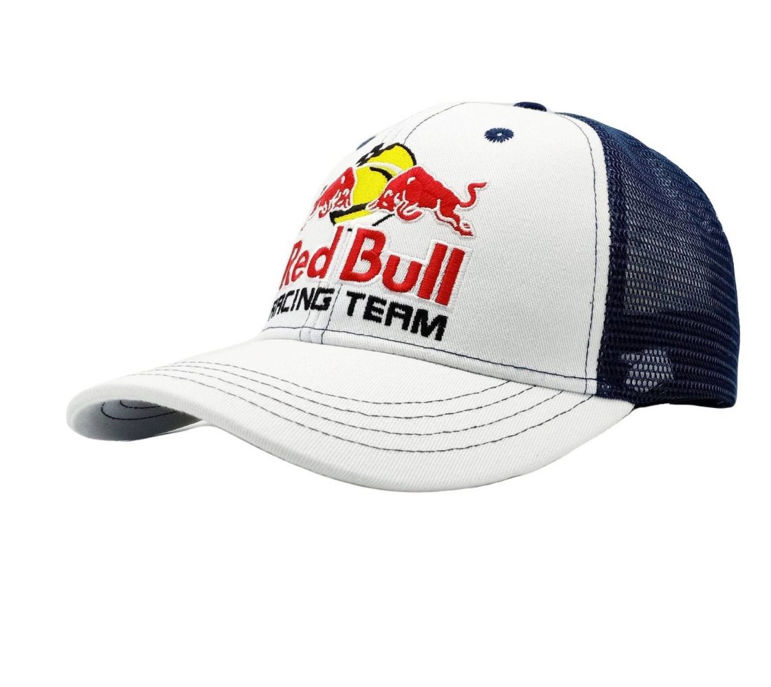 Red Bull Cap White Snapback Hat - CAPSY HATS